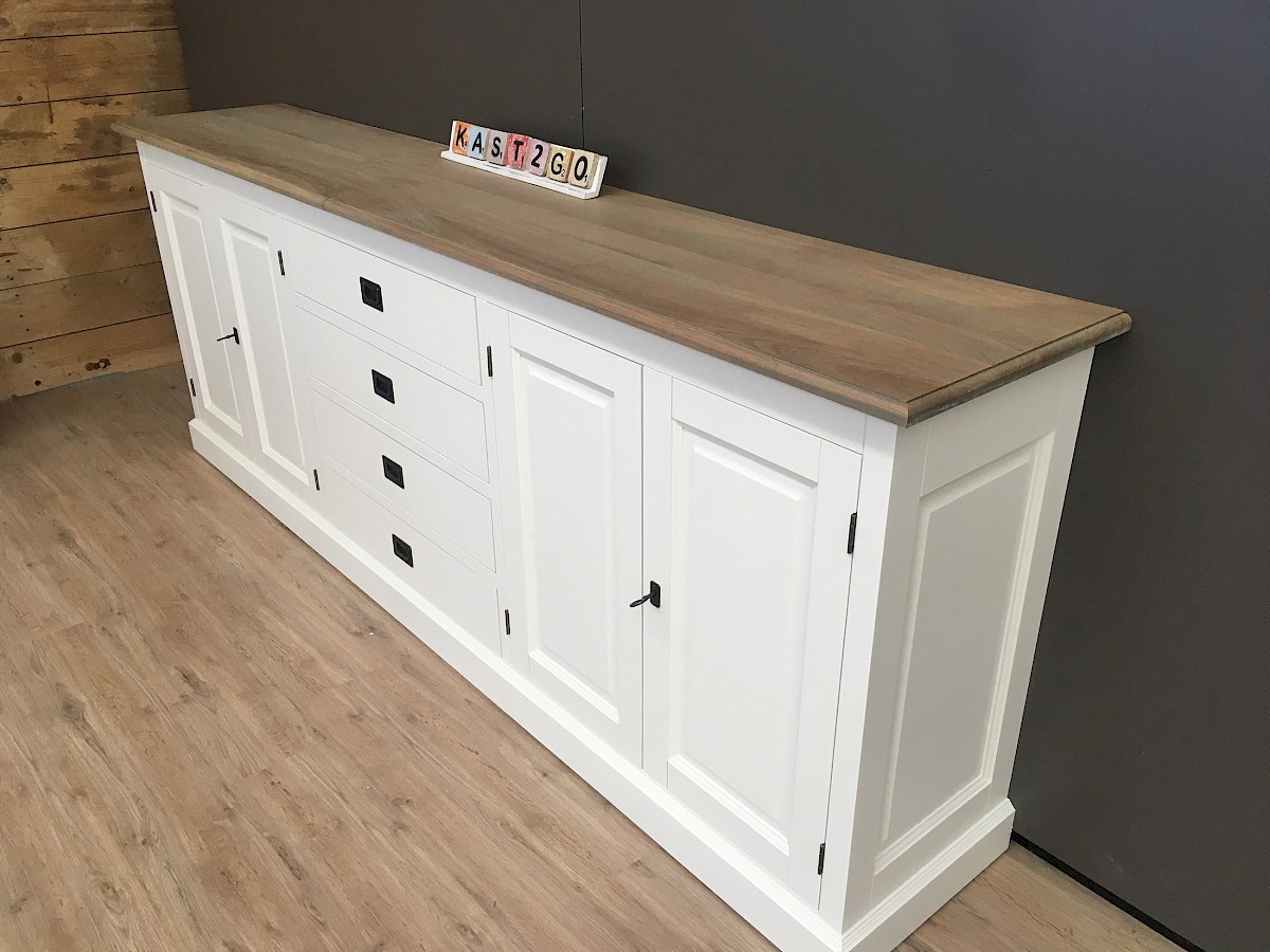 Dressoir Kiki Wit / Eiken 240 | Kast2Go
